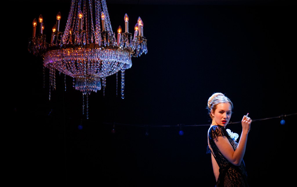Imogen Sage as Mrs de Winter in REBECCA photo by Steve Tanner - Leeds Guide